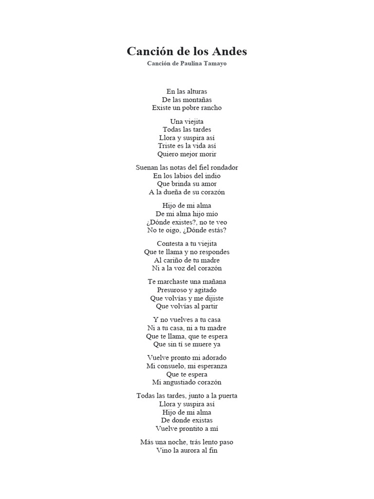 Canción de Los Andes | PDF