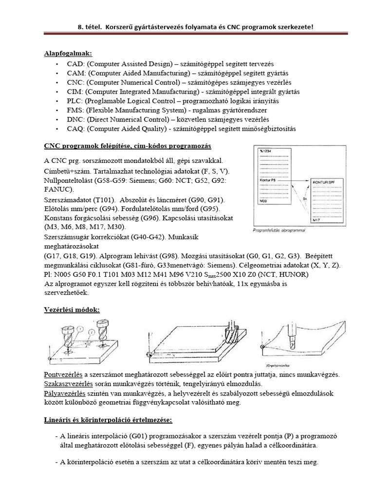 08 CNC Programok Felépítése CAD CAM | PDF