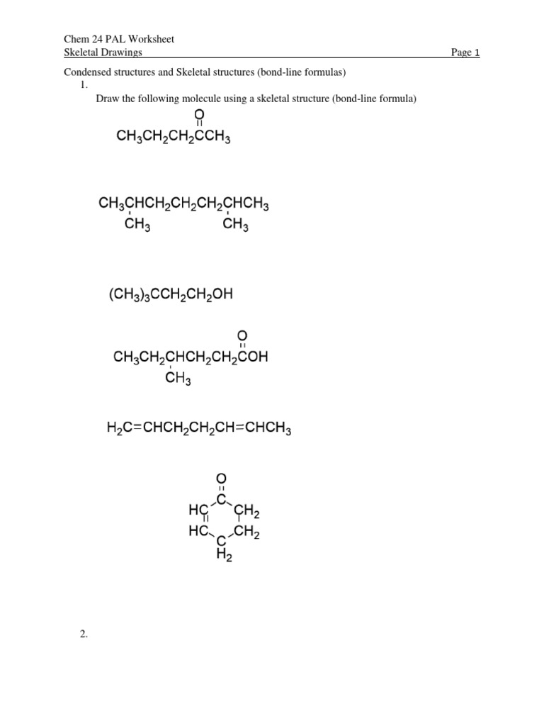 Chem 24 Pal Skeletal Drawings, V2 | PDF