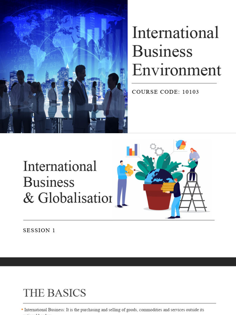 Understanding International Business Environment | PDF | Cost Of Living ...