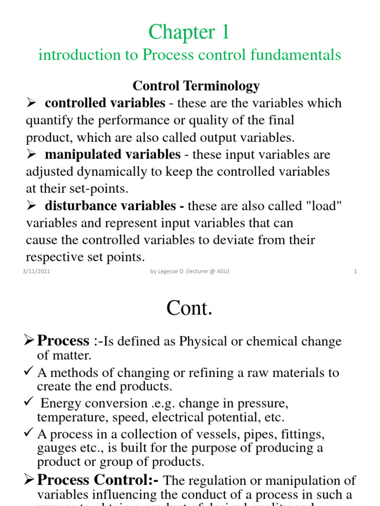 Process Control Chapter 1 | PDF | Equations | Partial Differential Equation