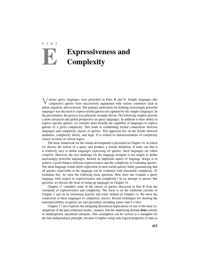 Query Language Complexity | PDF | Computational Complexity Theory | Databases