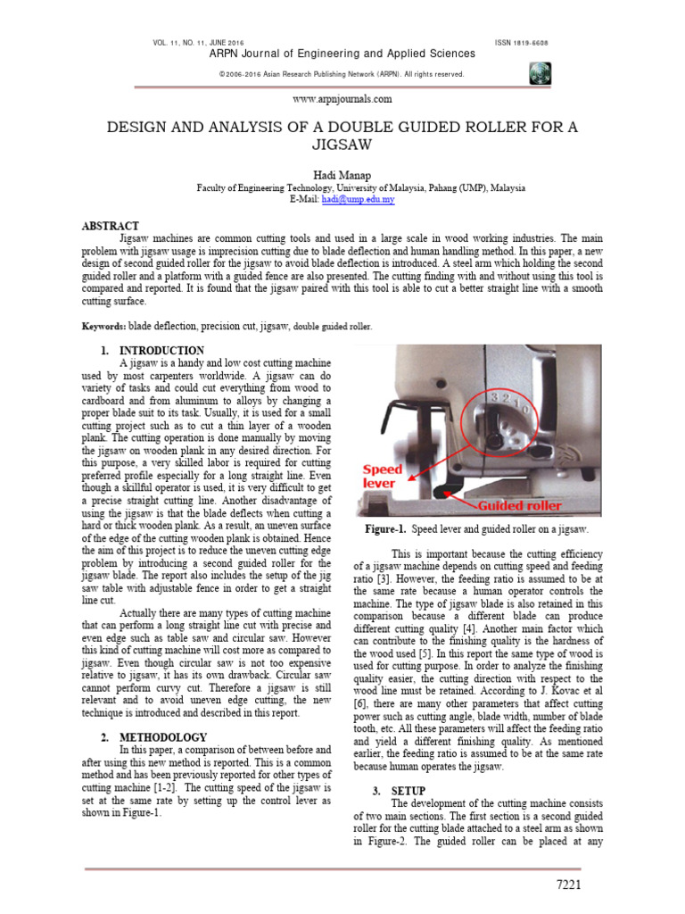 Design and Analyss of A Double Guided Roller For A Jigsaw | PDF ...
