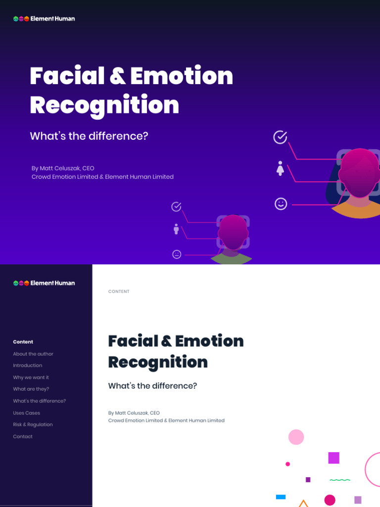 Facial Emotion Recognition White Paper Element Human | PDF | Biometrics ...