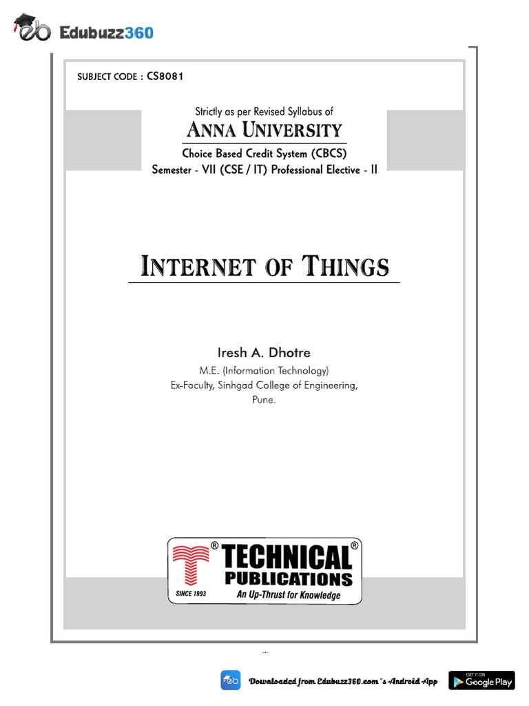 Iot Book | PDF | I Pv6 | Internet Of Things