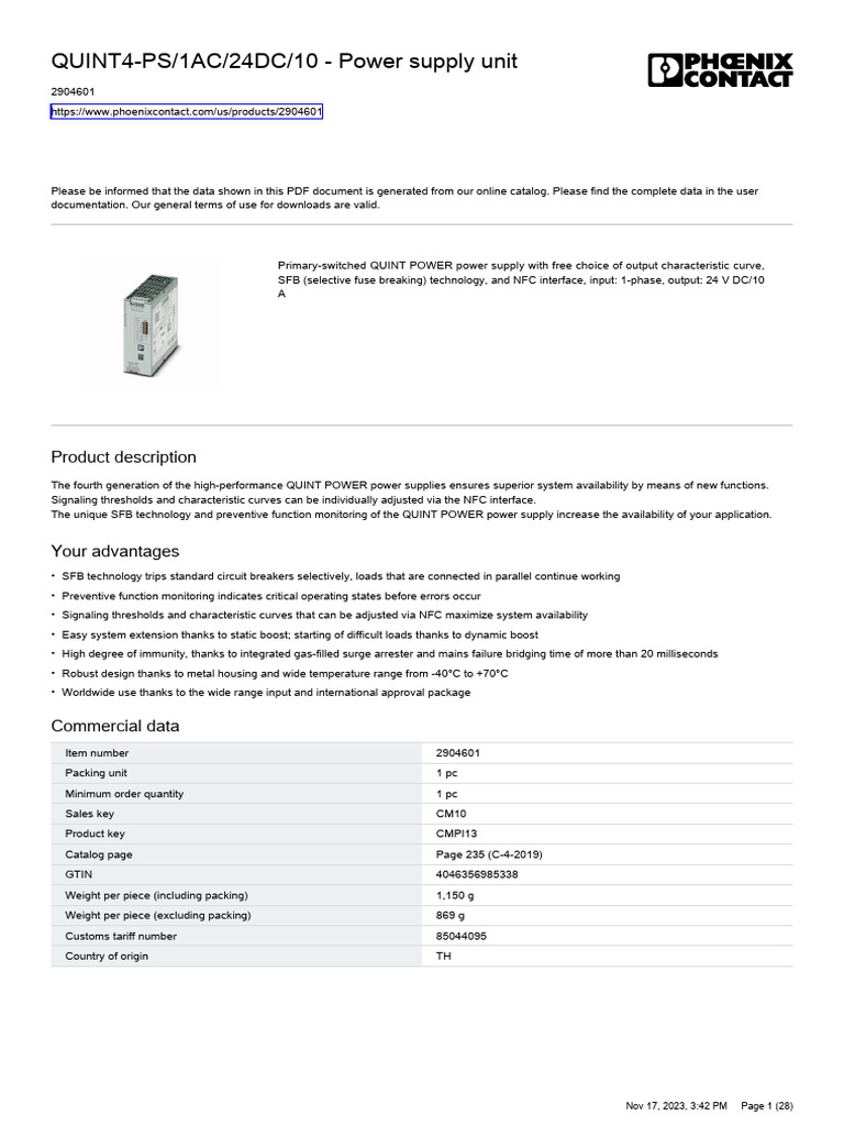 Industrial Power Supply Guide | PDF | Electromagnetic Compatibility ...