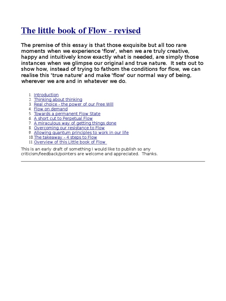 Mastering the Flow State for Creativity | PDF | Free Will | Thought