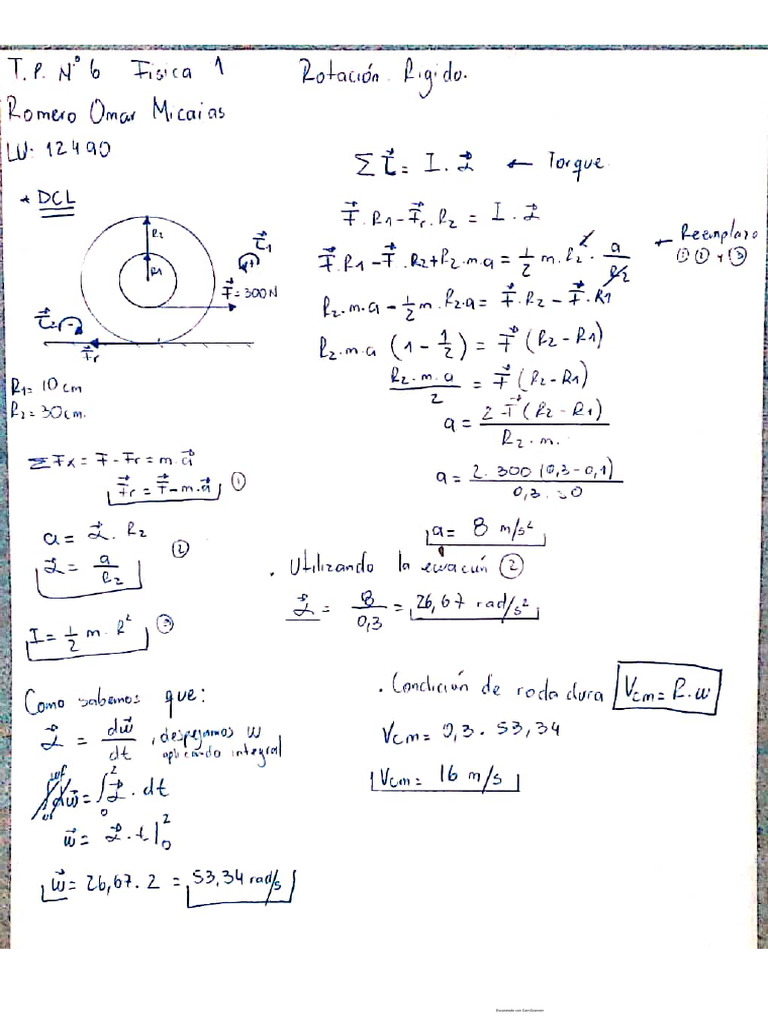 Romeroomar TPN°6 Fisica1 | PDF