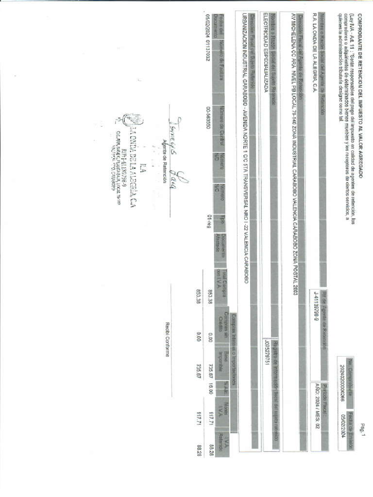 Fact. Elecsa 01137032 | PDF