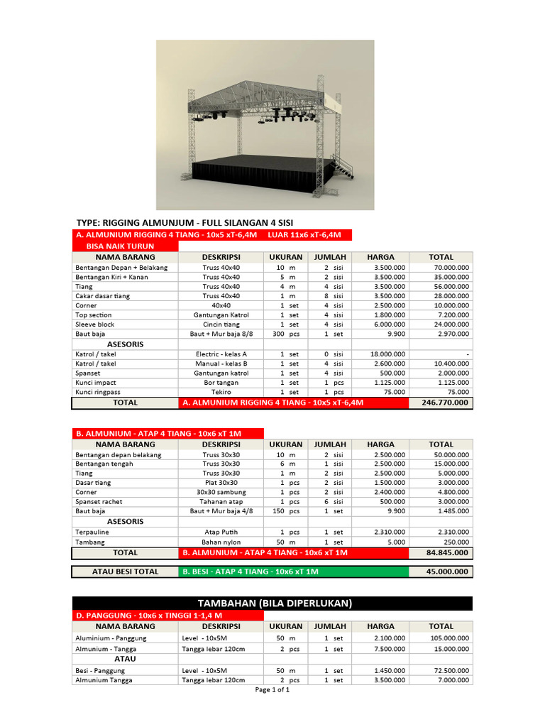 10x5 Rigging Almunium 2024 | PDF