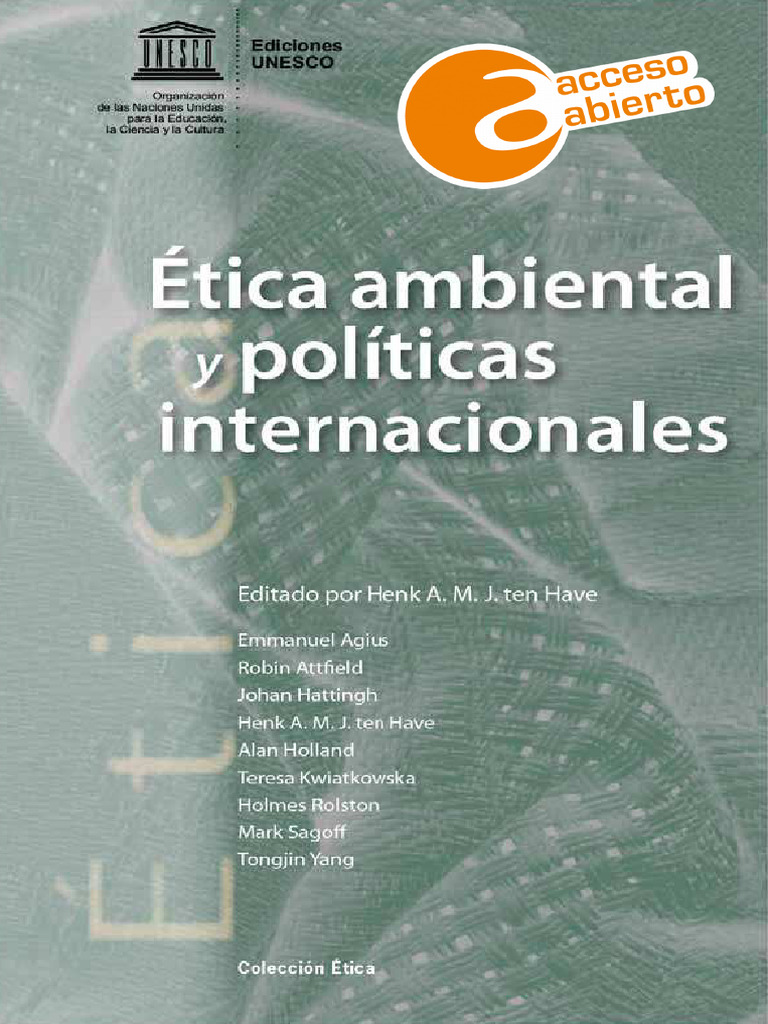 E Tica Ambiental | PDF | Sustentabilidad | Entorno natural