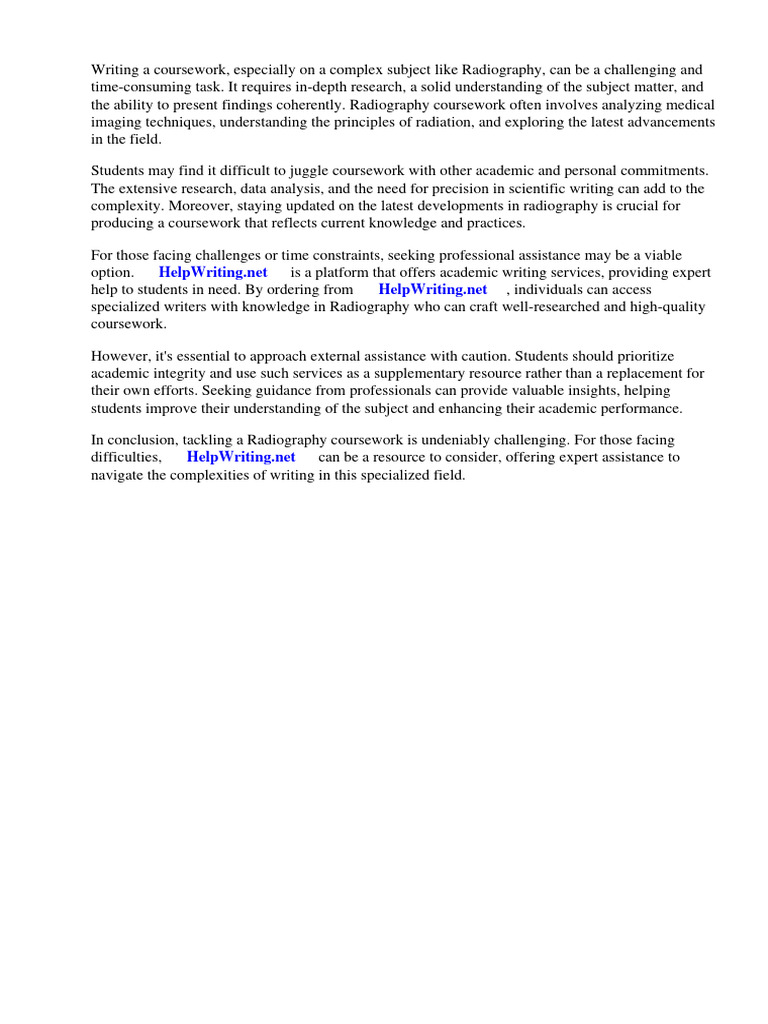 Radiography Course Work Pdf Medical Imaging Radiography
