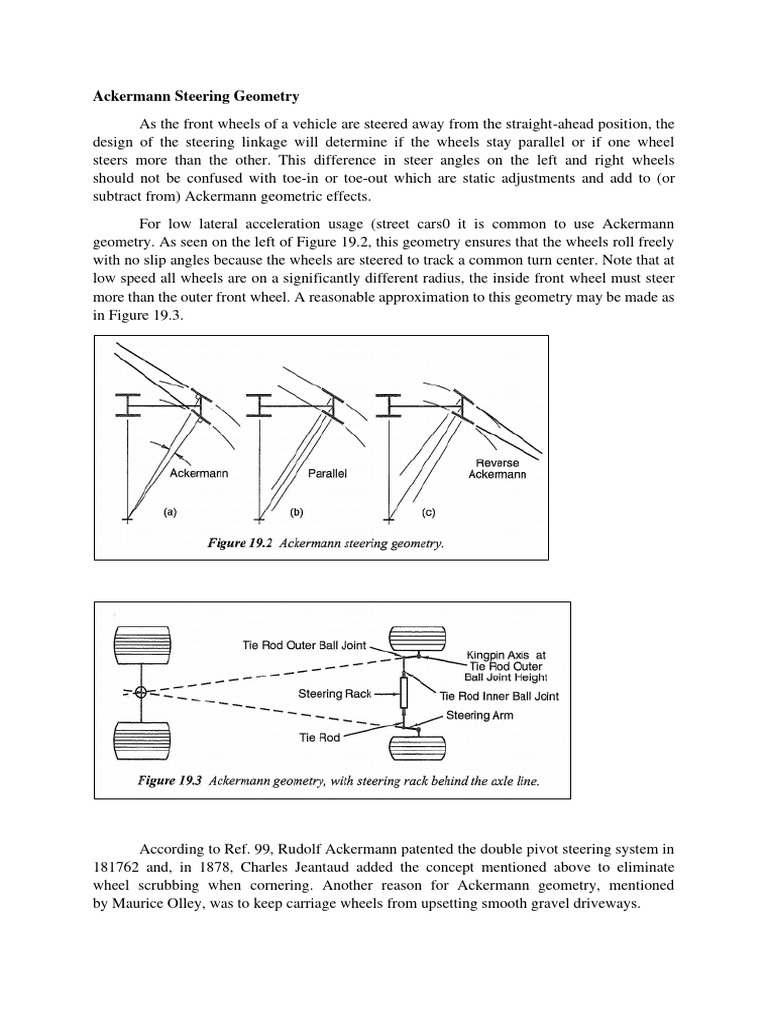 Ackermann Steering Geometry | PDF | Steering | Friction