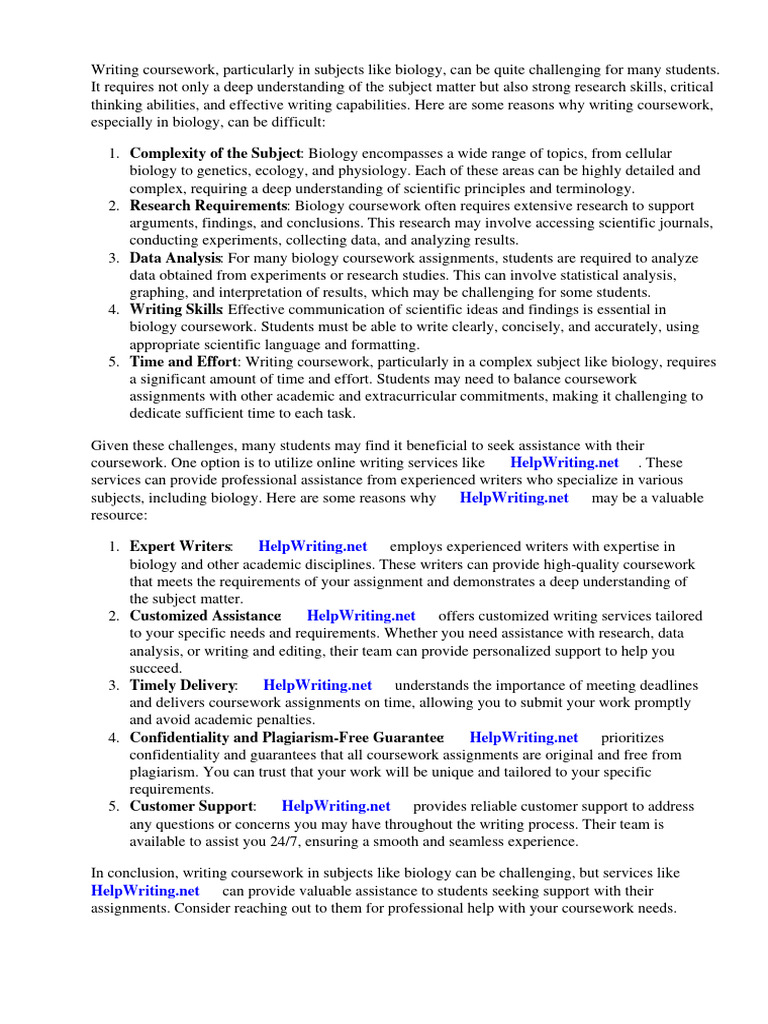 As Edexcel Biology Coursework Examples | PDF | Gce Advanced Level ...