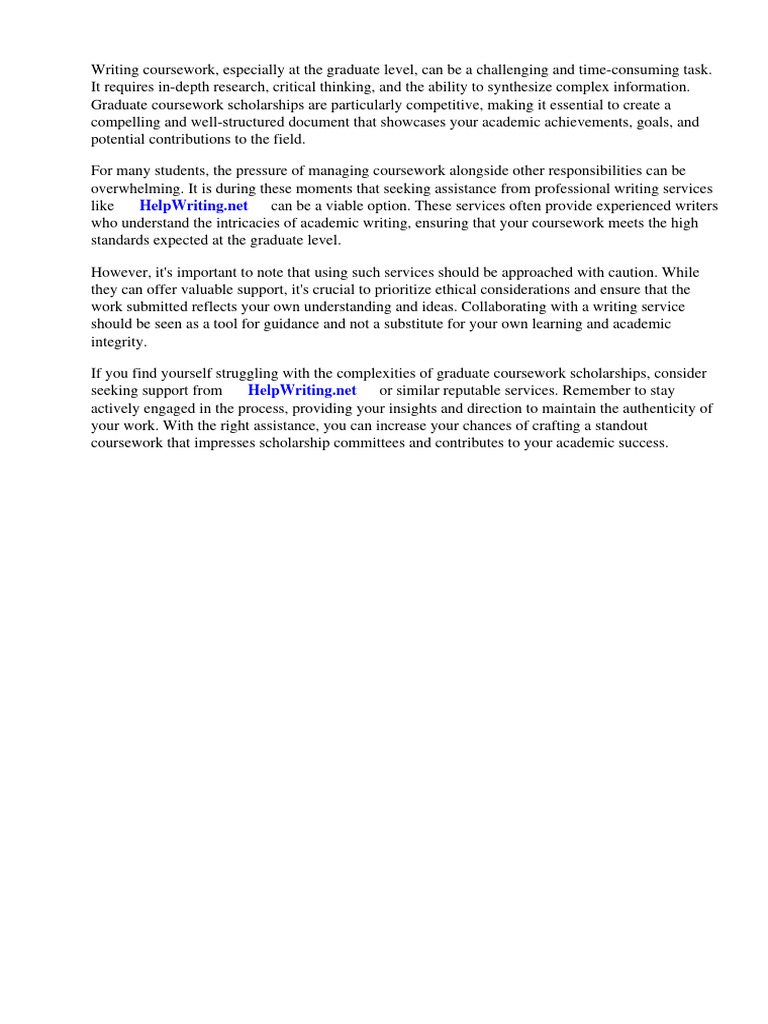 Graduate Coursework Scholarships | PDF | Postgraduate Education ...