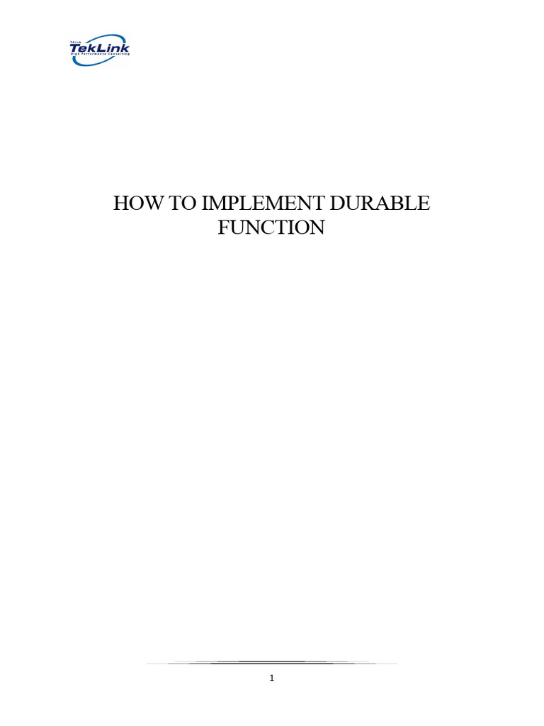 How To Implement Durable Function-HandSon | PDF | Parameter (Computer ... How To Implement Durable Function-HandSon | PDF | Parameter (Computer ...