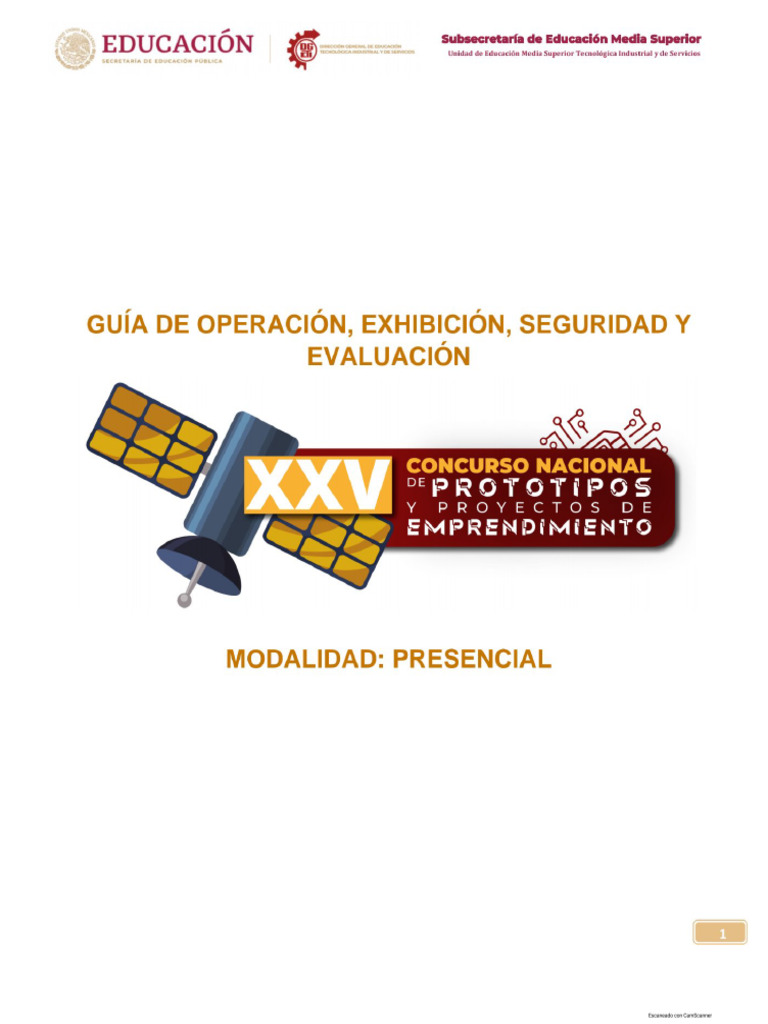 Guía XXV Concurso Nacional de Prototipos y Proyectos de Emprendimiento 2023 | PDF