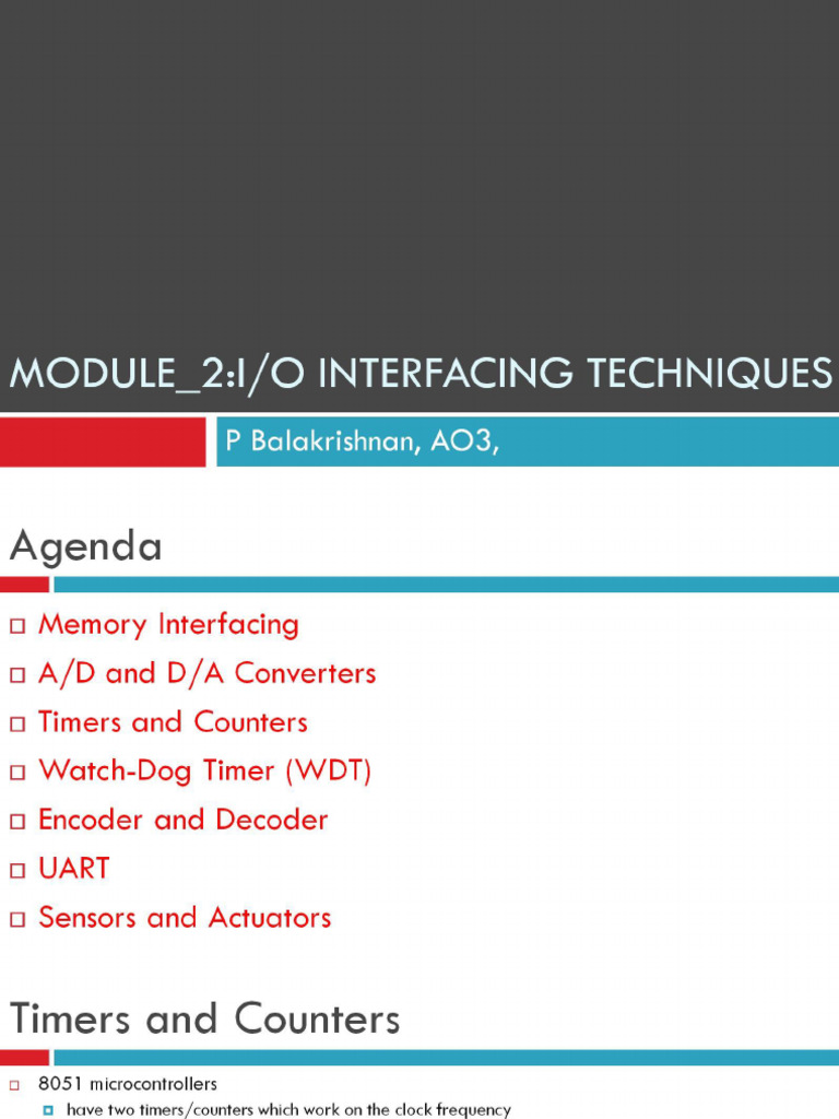 BCSE305L - Embedded Systems - Module - 2 - Upload | PDF