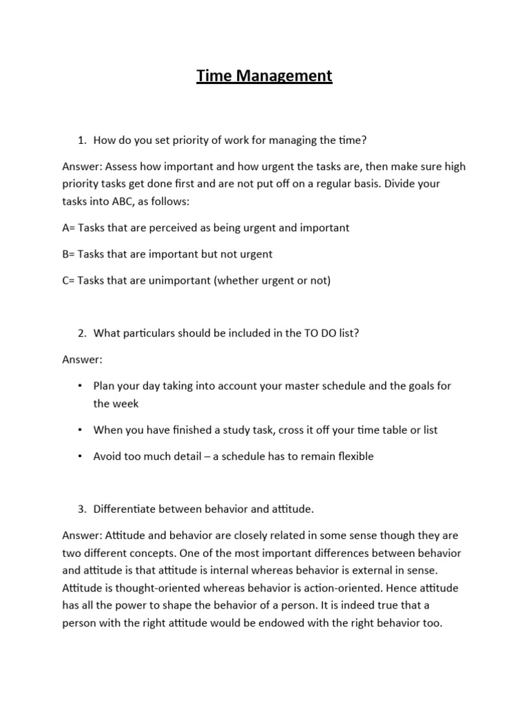 IEAS W Time Management | PDF | Professional Skills | Time Management