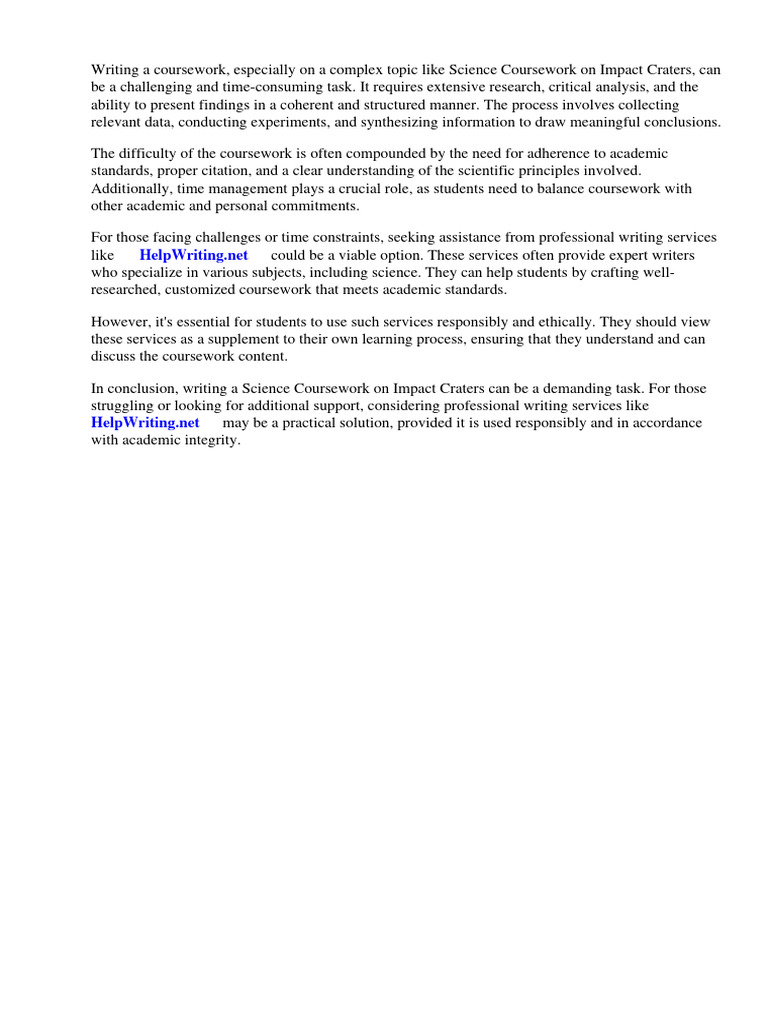 Science Coursework Impact Craters | PDF | Impact Crater | Moon Science Coursework Impact Craters | PDF | Impact Crater | Moon