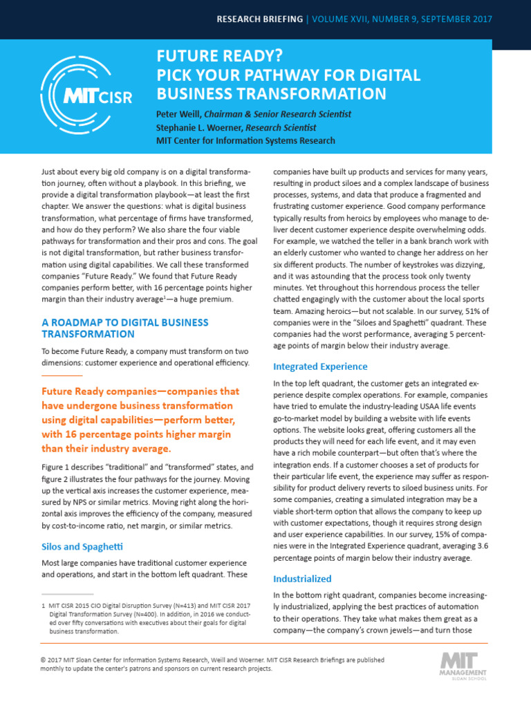 12 Future Ready Pick You Pathway For Digital Business Transformation ...