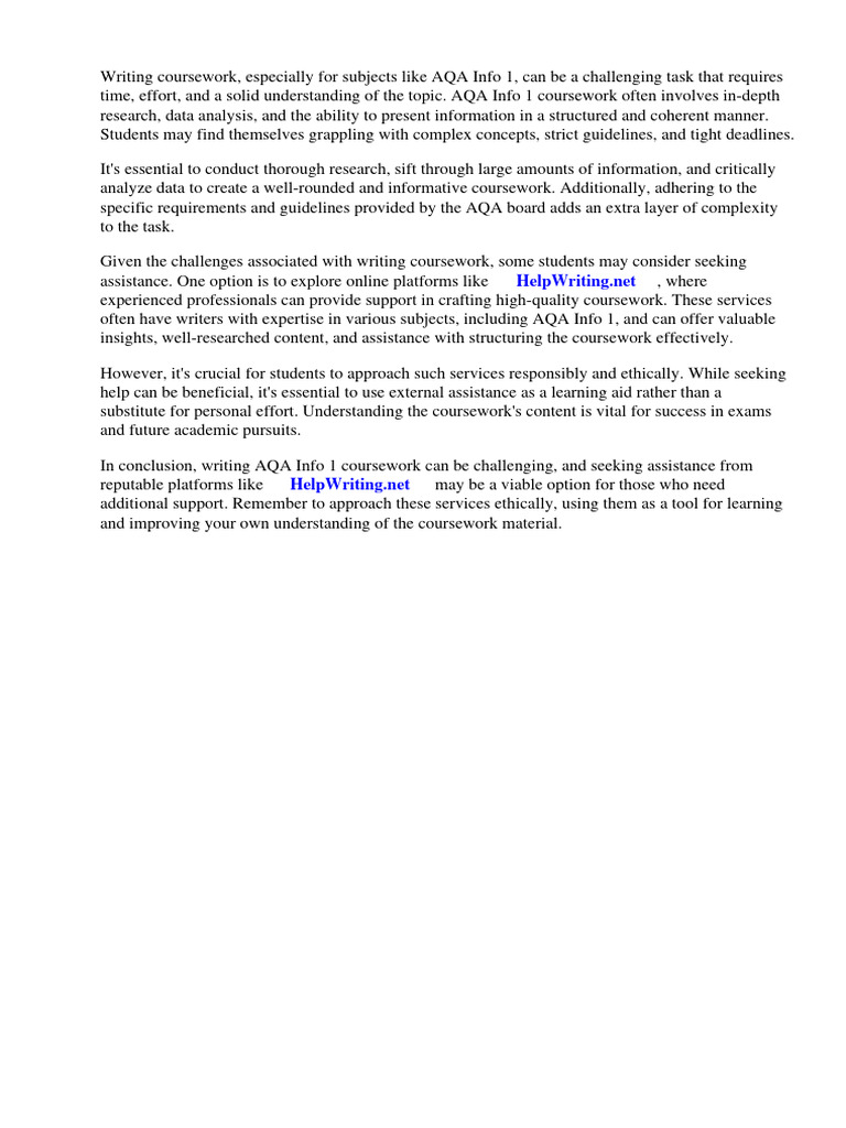 Aqa Info 1 Coursework | PDF | Facebook | Linked In