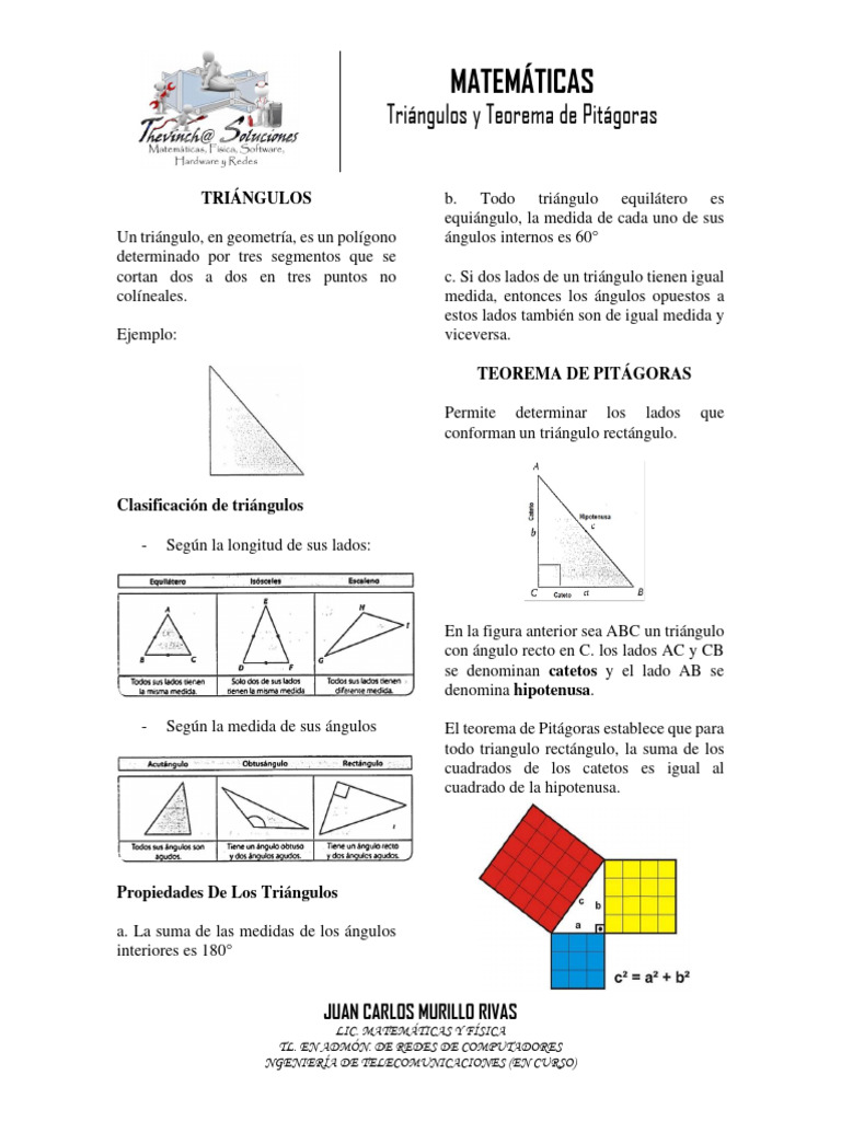 Teorema de Pitágoras | PDF | Triángulo | Geometría euclidiana