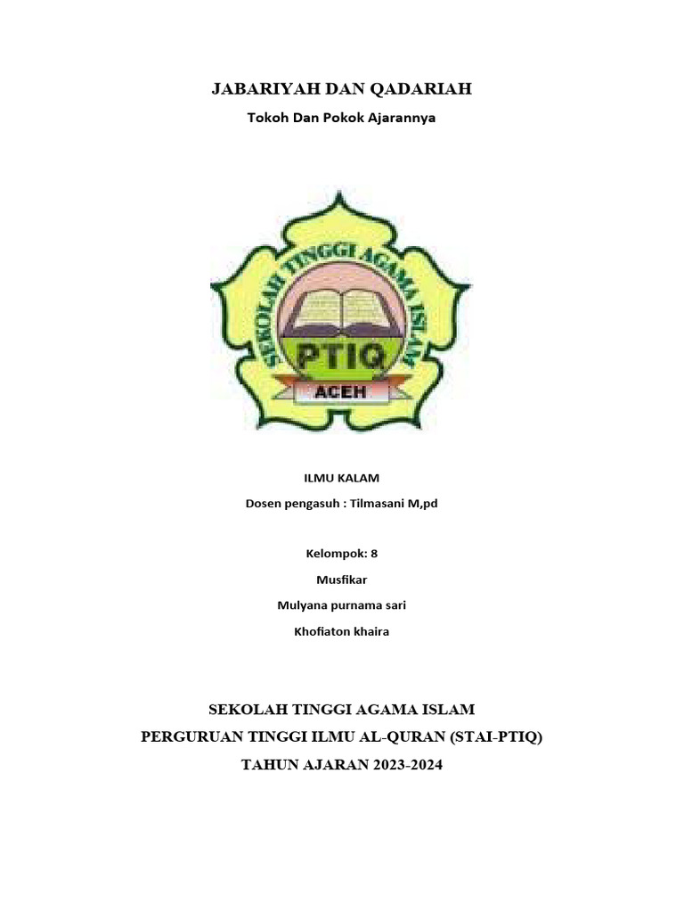 Perbandingan Aliran Jabariyah dan Qadariyah | PDF