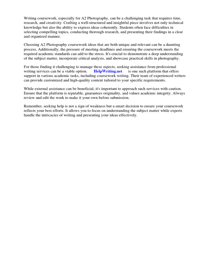 A2 Photography Coursework Ideas | PDF | Page Layout | Facebook