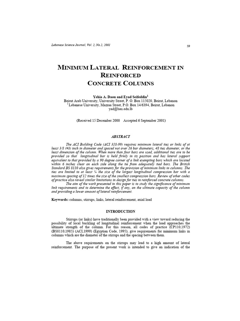 Minmum Links in Columns | PDF | Buckling | Column