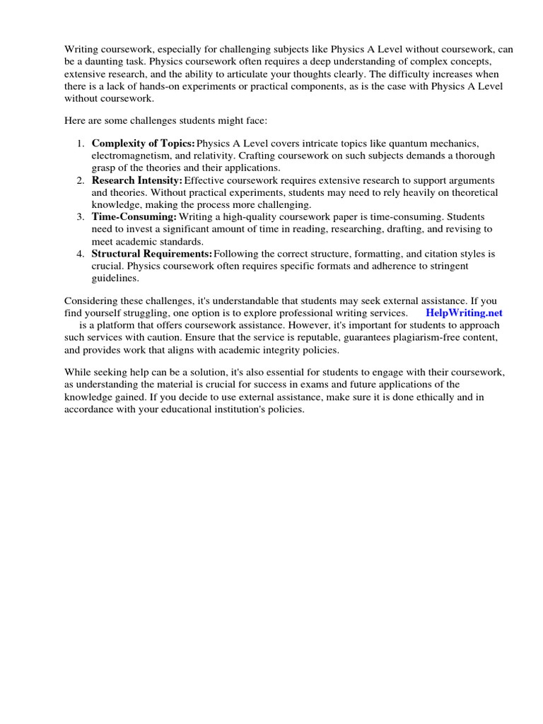 Physics A Level Without Coursework | PDF | Physics | Knowledge