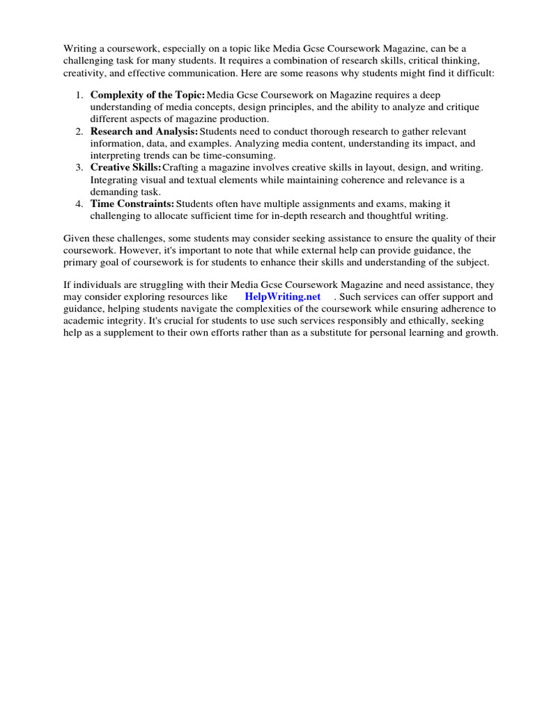 Media Gcse Coursework Magazine | Download Free PDF | Creativity | Facebook