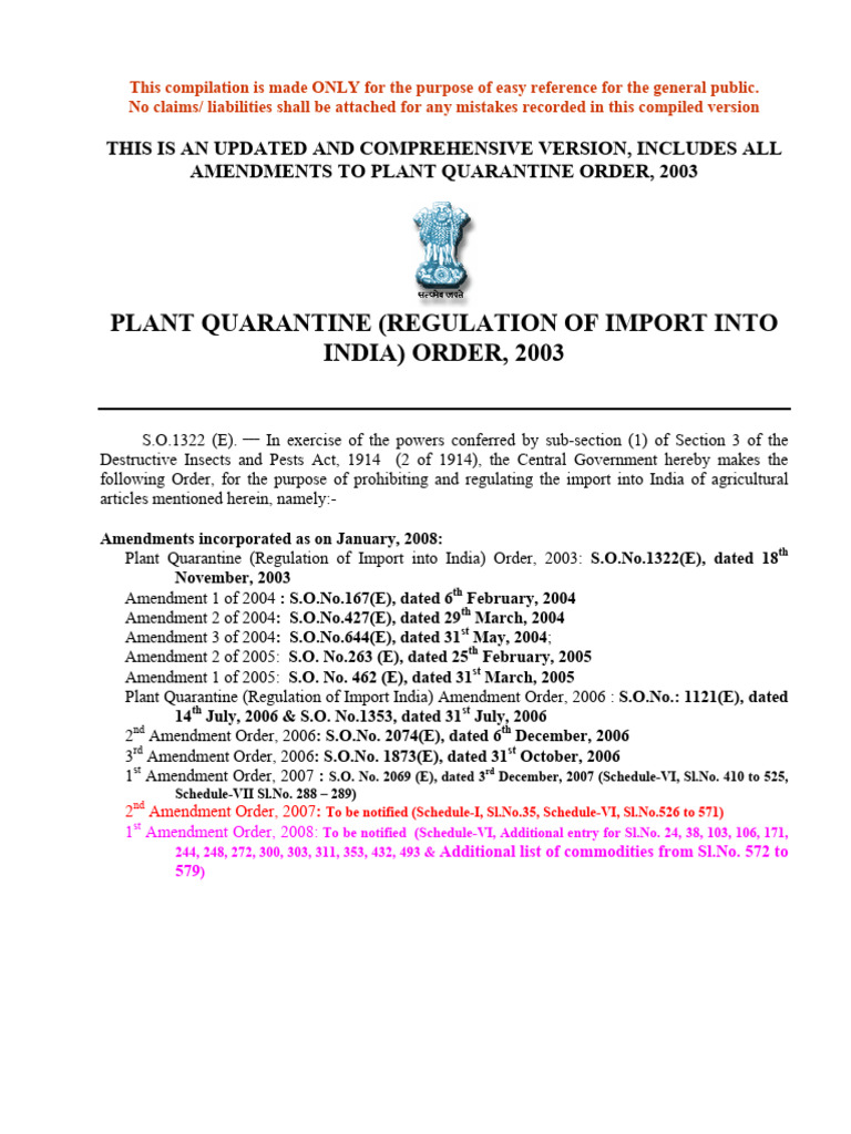 Plant Quarantine Circular | PDF | Genetically Modified Organism ...