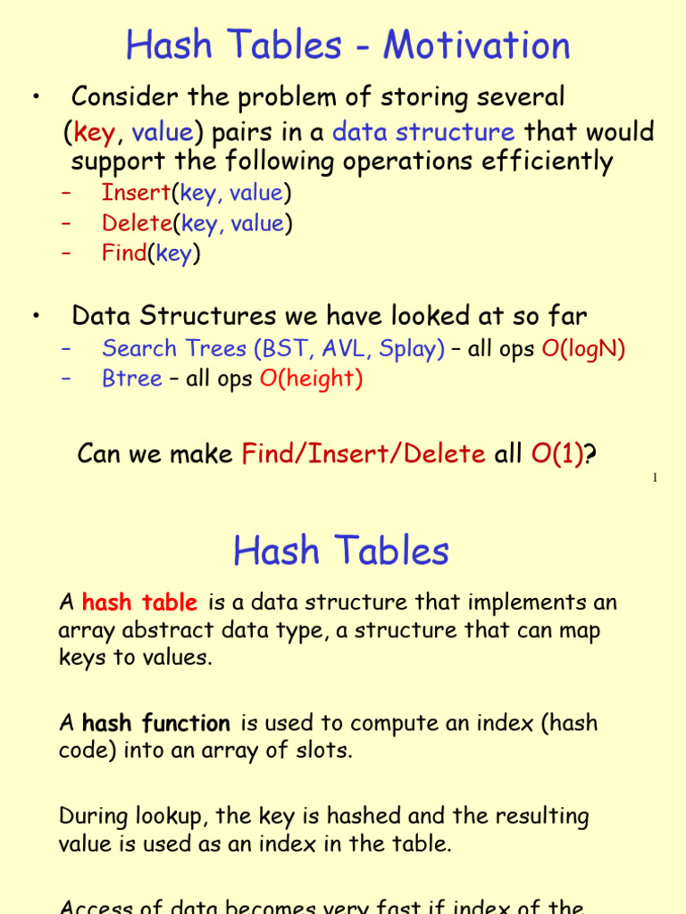 15 HashTables | PDF | Database Index | Computing