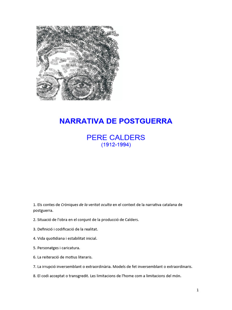 T 5 Pere Calders | PDF