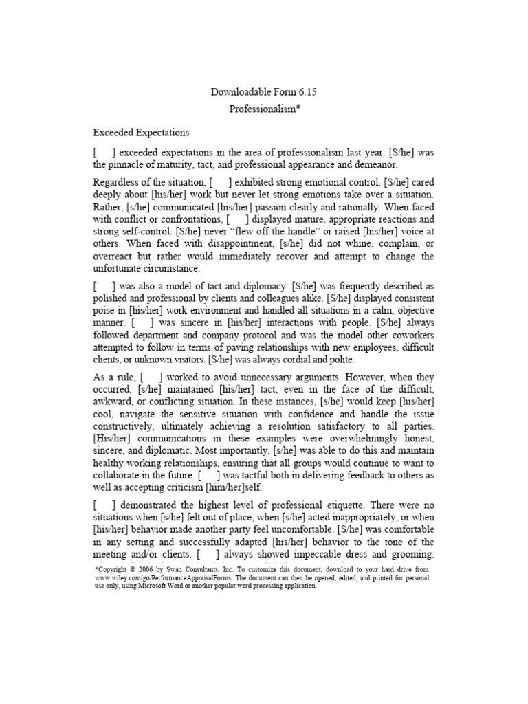 Professionalism | PDF