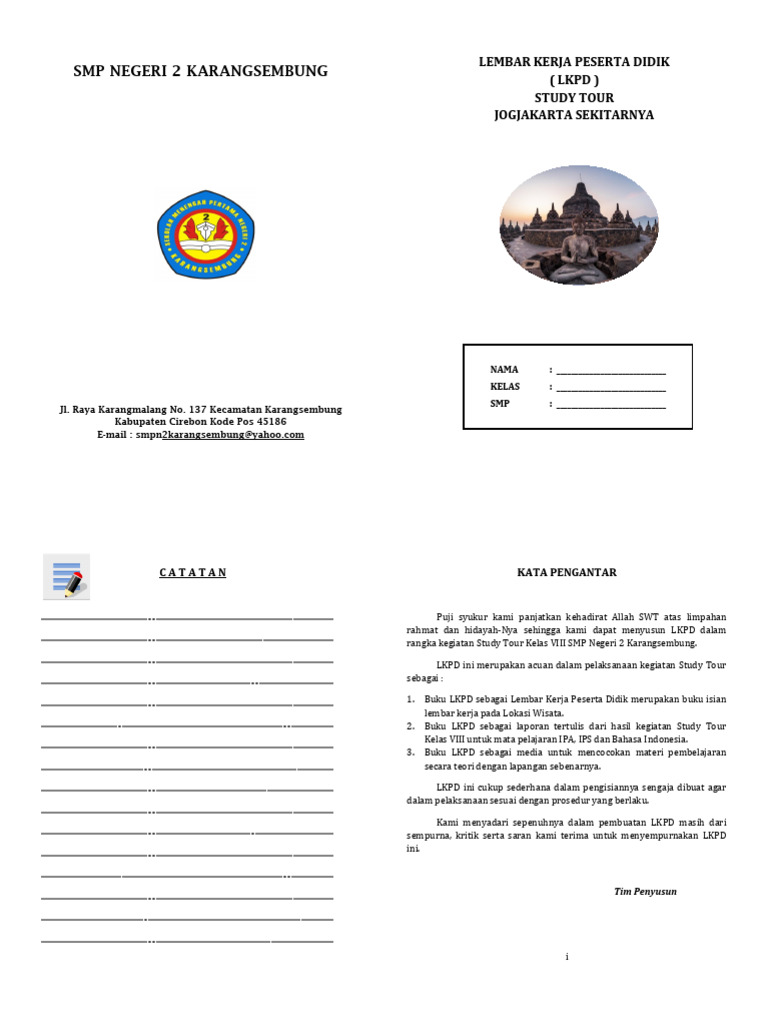 Lkpd Study Tour Copy Pdf