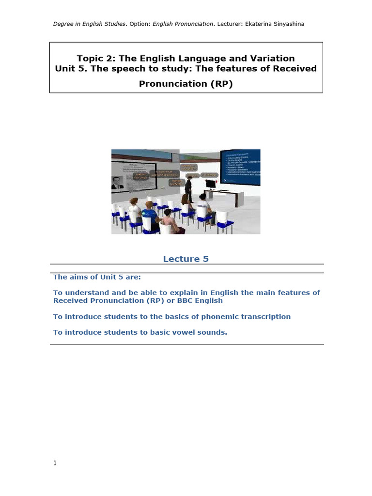 Features of Received Pronunciation | PDF | English Language | Accent ...