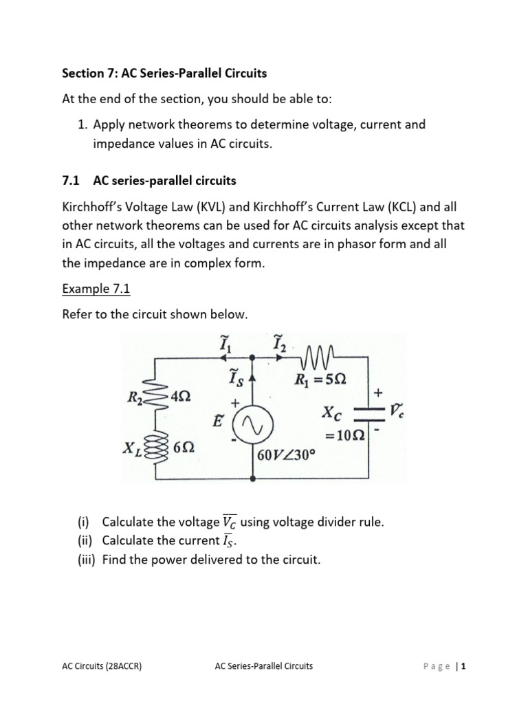7 AC Series-Parallel Circuits | PDF | Electrical Network | Series And Parallel Circuits