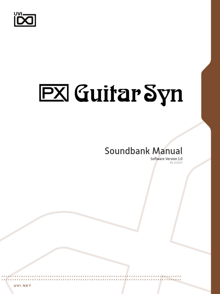 PX Guitar Syn - Manual | PDF | Synthesizer | Guitars