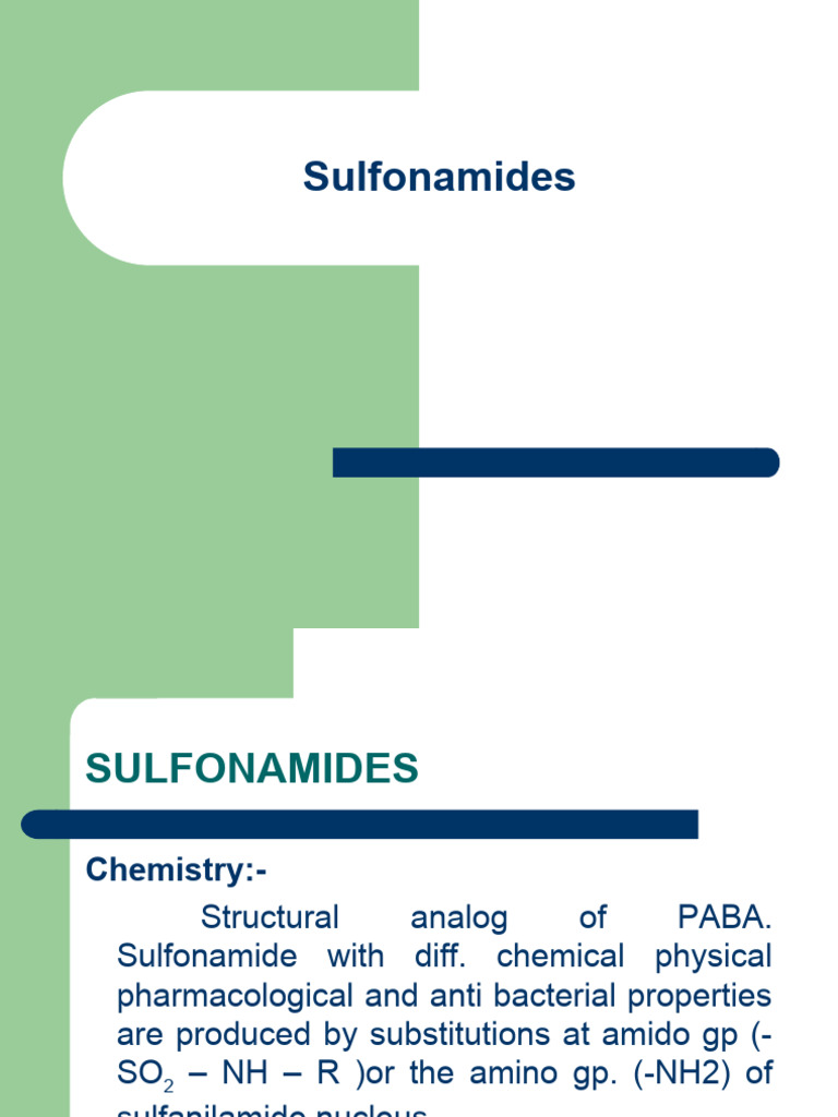 SULFONAMIDES | Download Free PDF | Clinical Medicine | Health Care