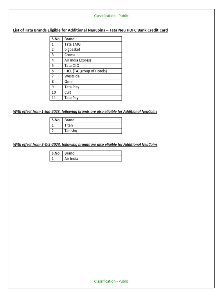 HDFC Tata Neu Infinity | PDF