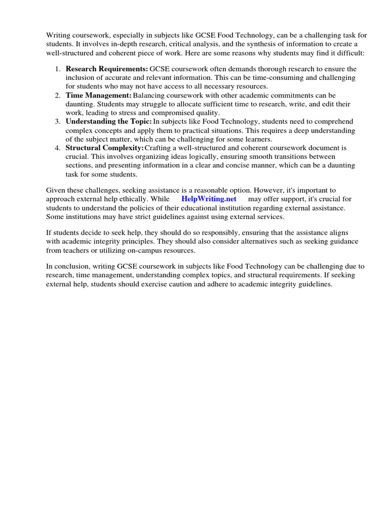 Gcse Food Technology Coursework Examples Aqa | PDF | Information ...