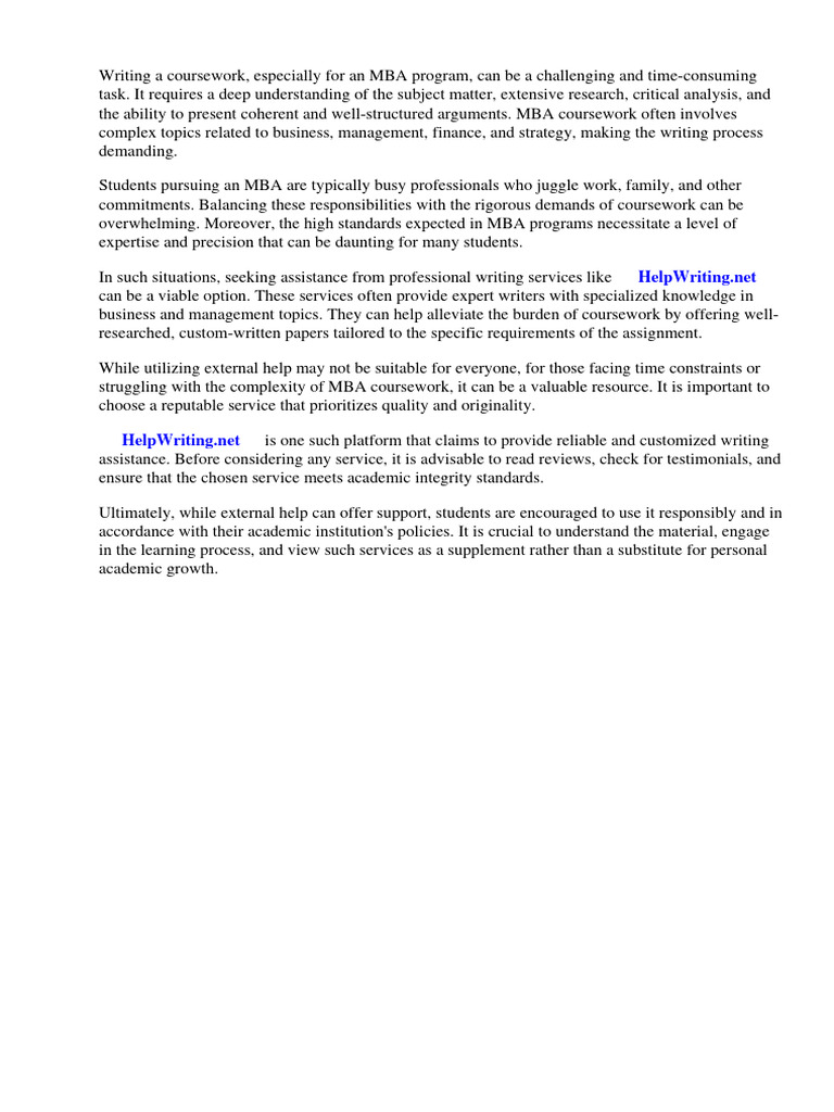 Coursework Mba | PDF | Master Of Business Administration | Postgraduate ... Coursework Mba | PDF | Master Of Business Administration | Postgraduate ...