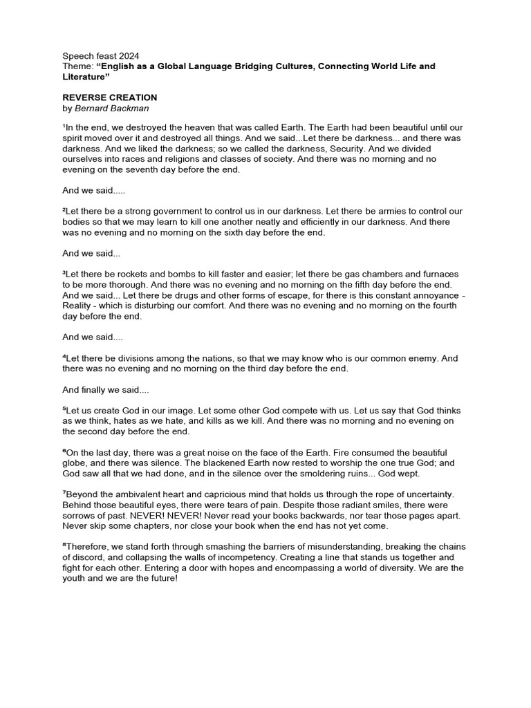 Reverse Creation | PDF