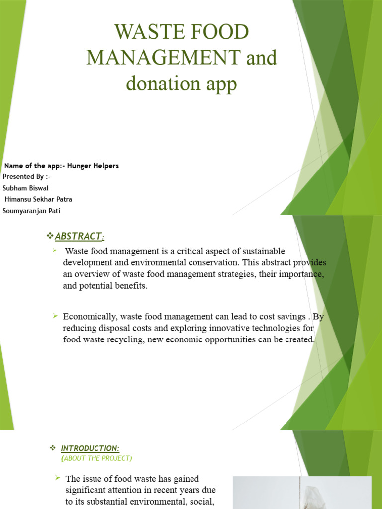 Waste Food Managemeapp | Download Free PDF | Waste | Waste Management