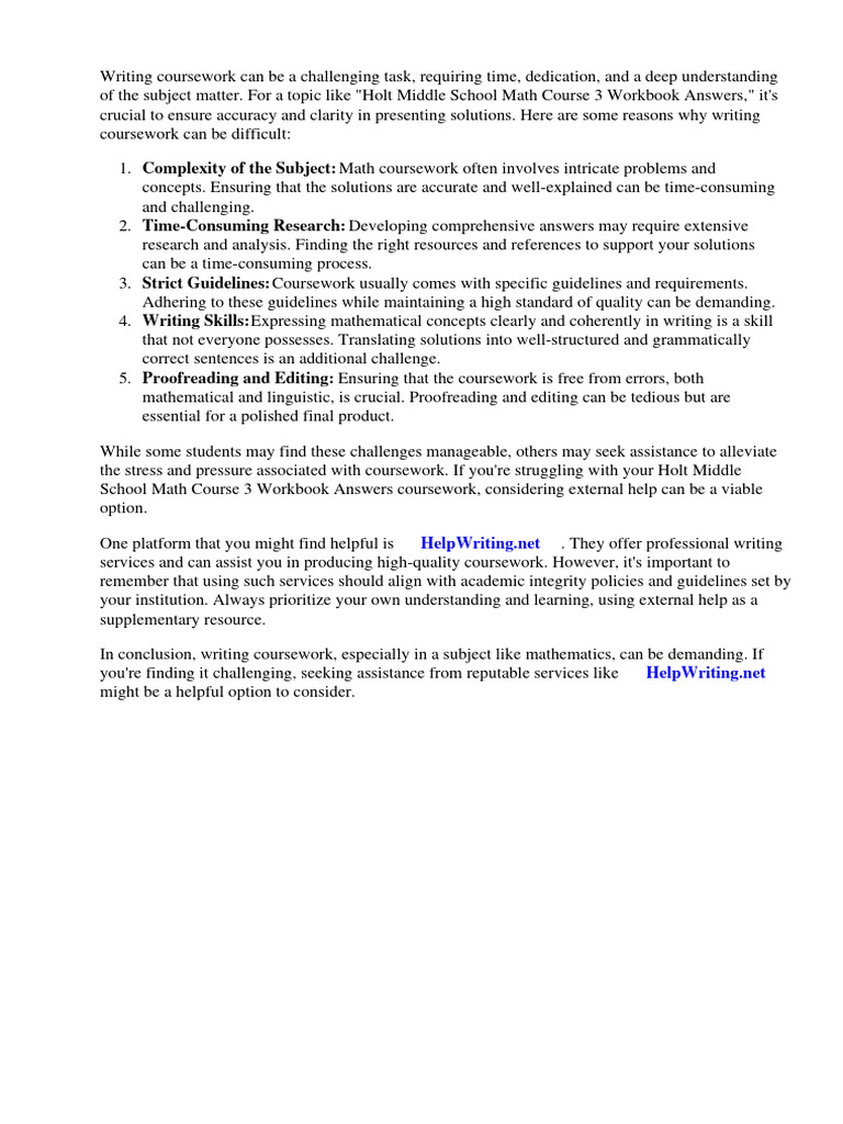 Holt Middle School Math Course 3 Workbook Answers | PDF | Pay Pal | E Bay Holt Middle School Math Course 3 Workbook Answers | PDF | Pay Pal | E Bay