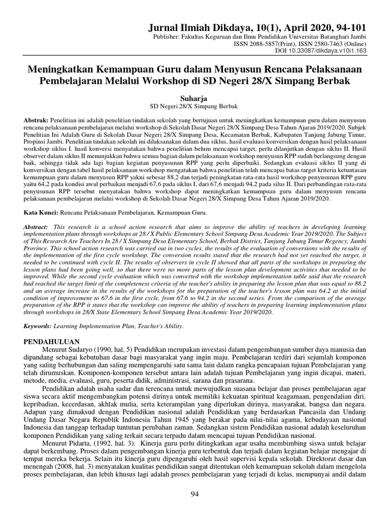 Meningkatkan Kemampuan Guru Dalam Menyusun Rencana | PDF