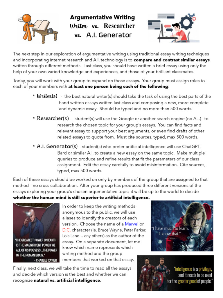 Argumentative Writing Workshop | PDF | Artificial Intelligence ...