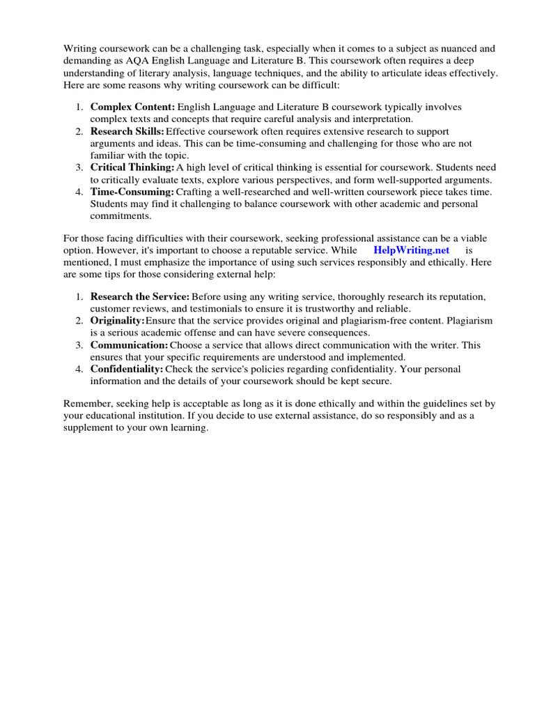 Aqa English Language And Literature B Coursework Pdf Critical